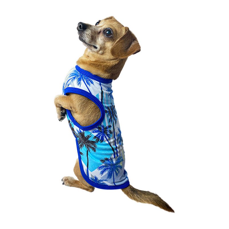 Polo Playero azul para perros y gatos - Cochikis Pet Shop