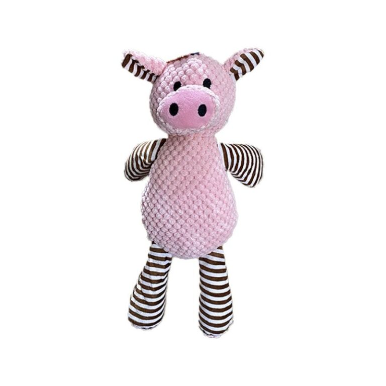 Peluche Chanchito con Rayas Rosado – Cochikis Pet Shop